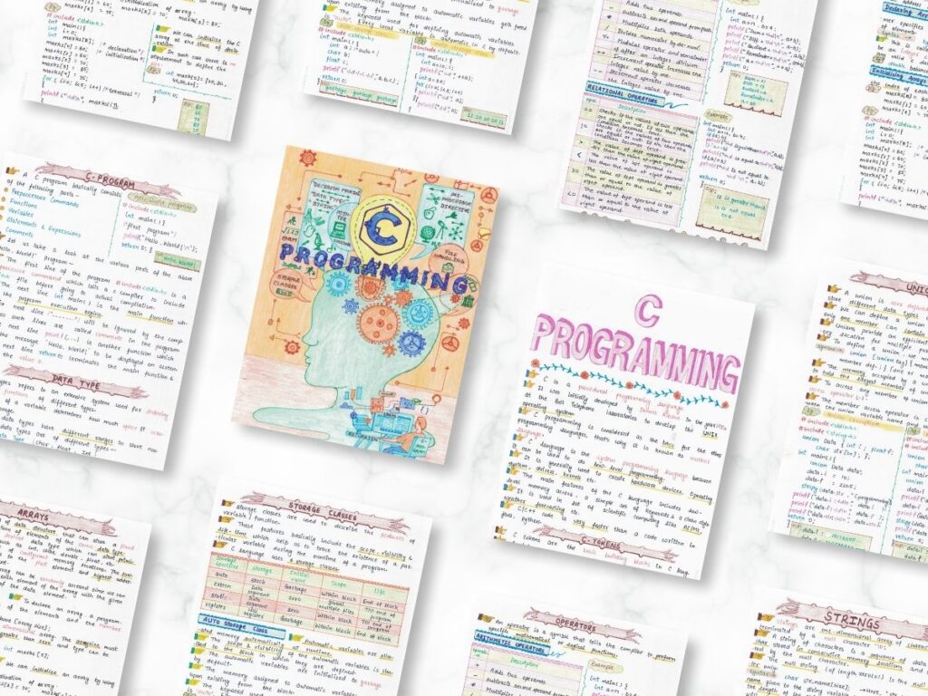 C Programming Language Aesthetic Study Notes [PDF] - NewtonDesk