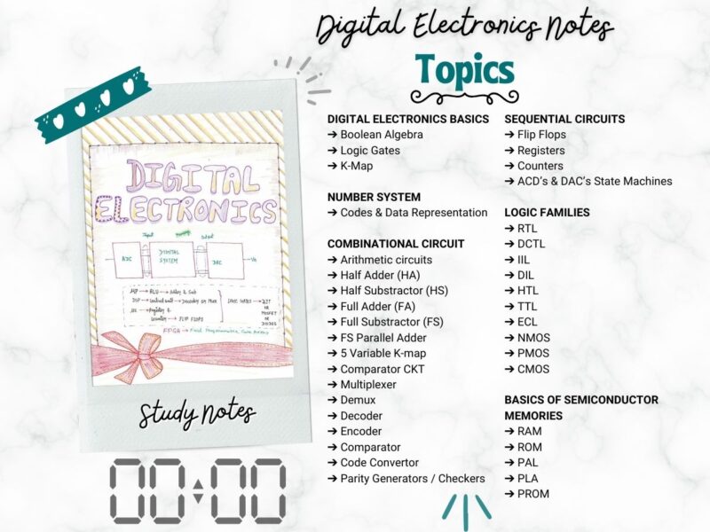 Digital Electronics Notes PDF - Full Study Guide for Easy Revision