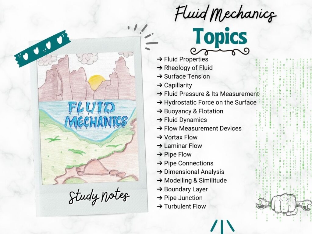 Fluid Mechanics (FM) Aesthetic Notes | For Civil and Mechanical ...