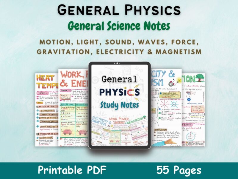General Physics Aesthetic Notes for High school Physics Grade 9th ...