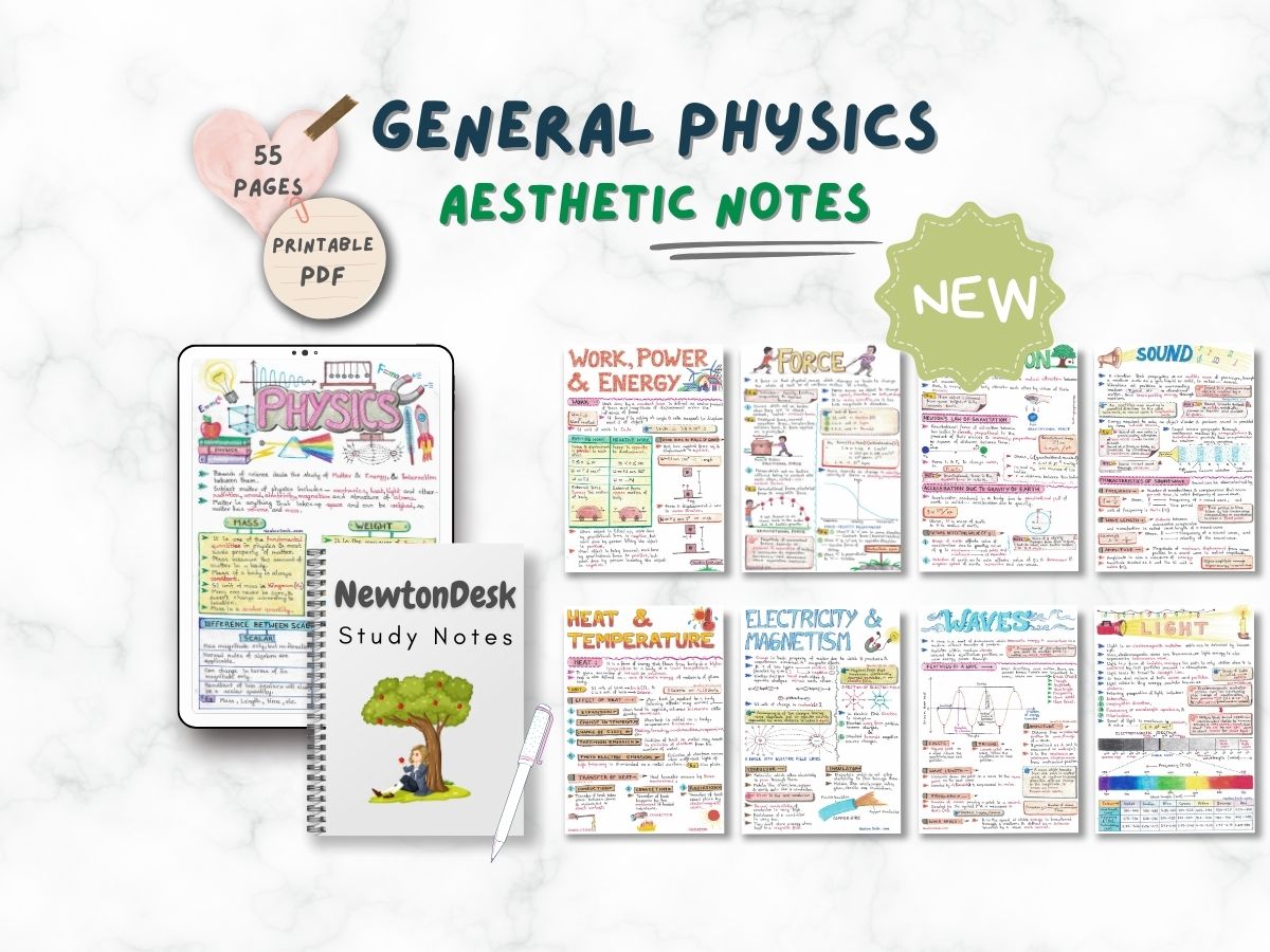 General Physics Aesthetic Notes for High school Physics Grade 9th ...