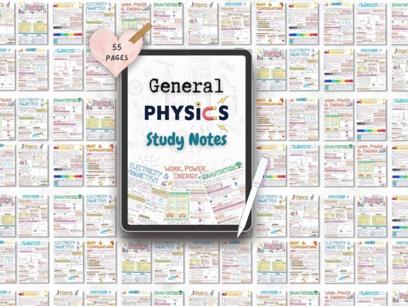 General Physics Aesthetic Notes for High school Physics Grade 9th ...