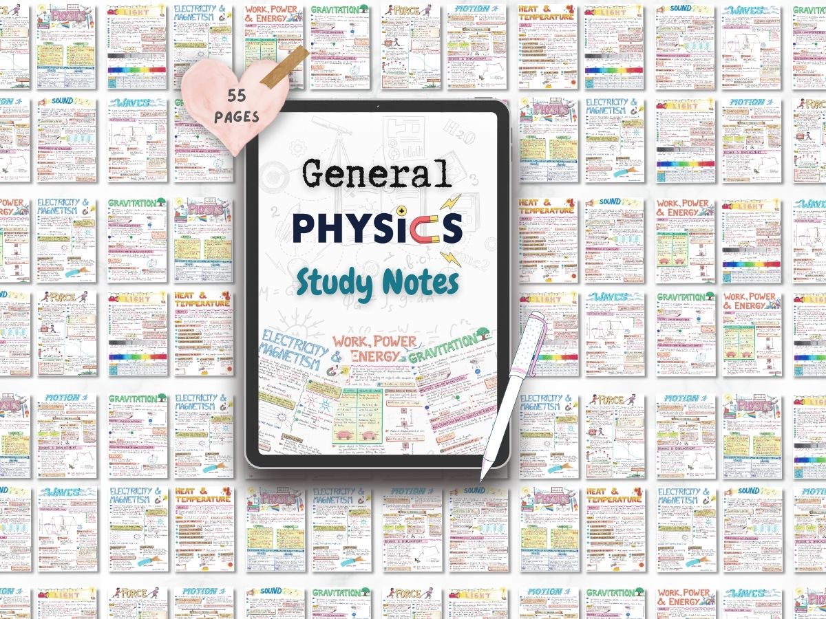 General Physics Aesthetic Notes for High school Physics Grade 9th ...