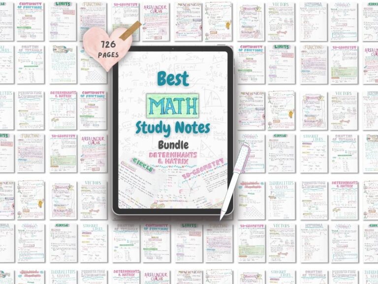Math (Mathematics) Aesthetic Notes PDF Bundle | for High School Grade ...