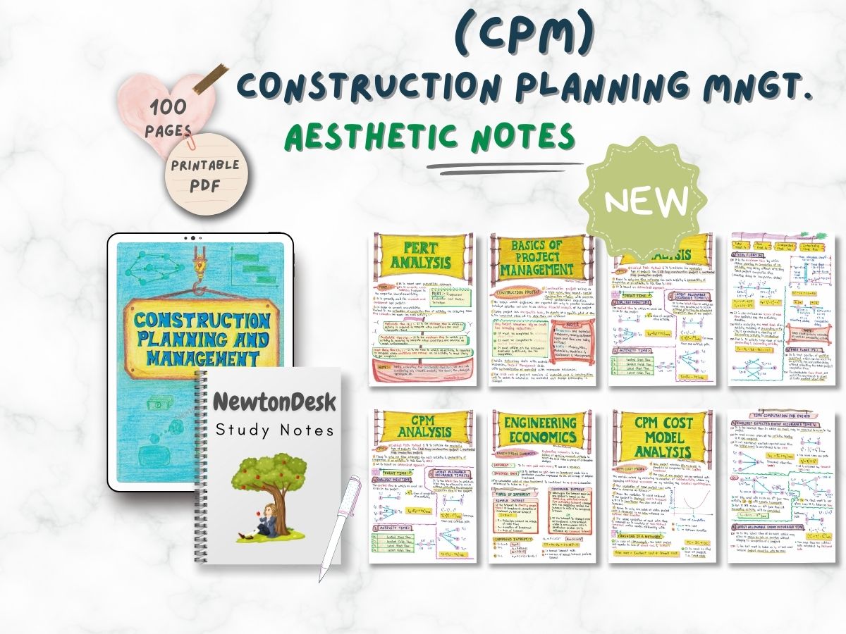 Construction Planning Management (CPM) Aesthetic Notes PDF | for Civil ...