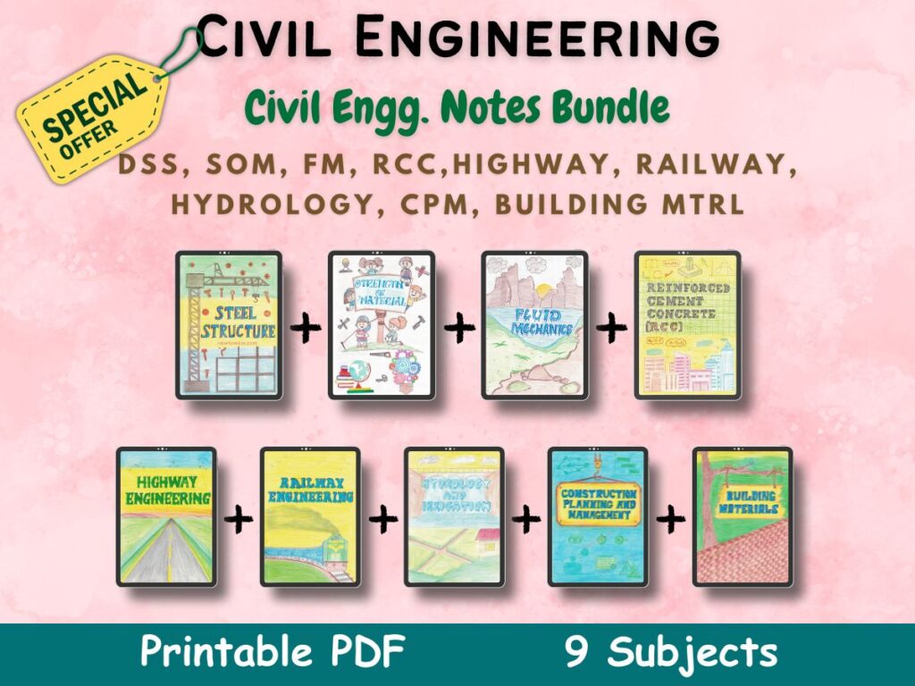 Civil Engineering Study and Short Aesthetic Notes PDF | 9+16 Subjects ...