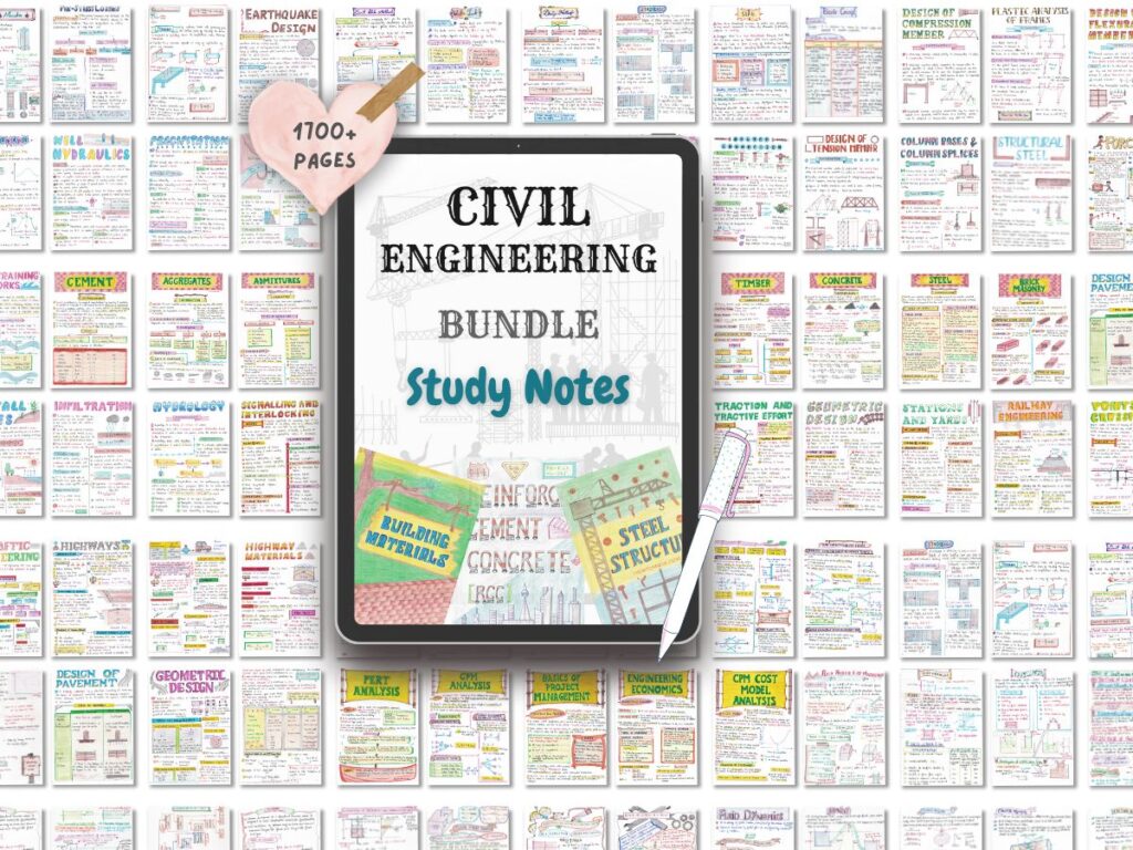 Civil Engineering Aesthetic Notes PDF | 9+1 Subjects Bundle | for Civil ...