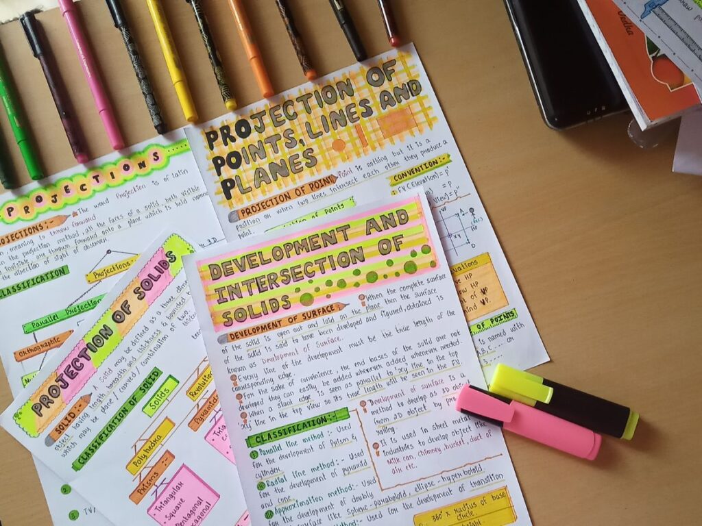 Engineering Drawing Aesthetic Notes PDF | for Engineering Courses ...