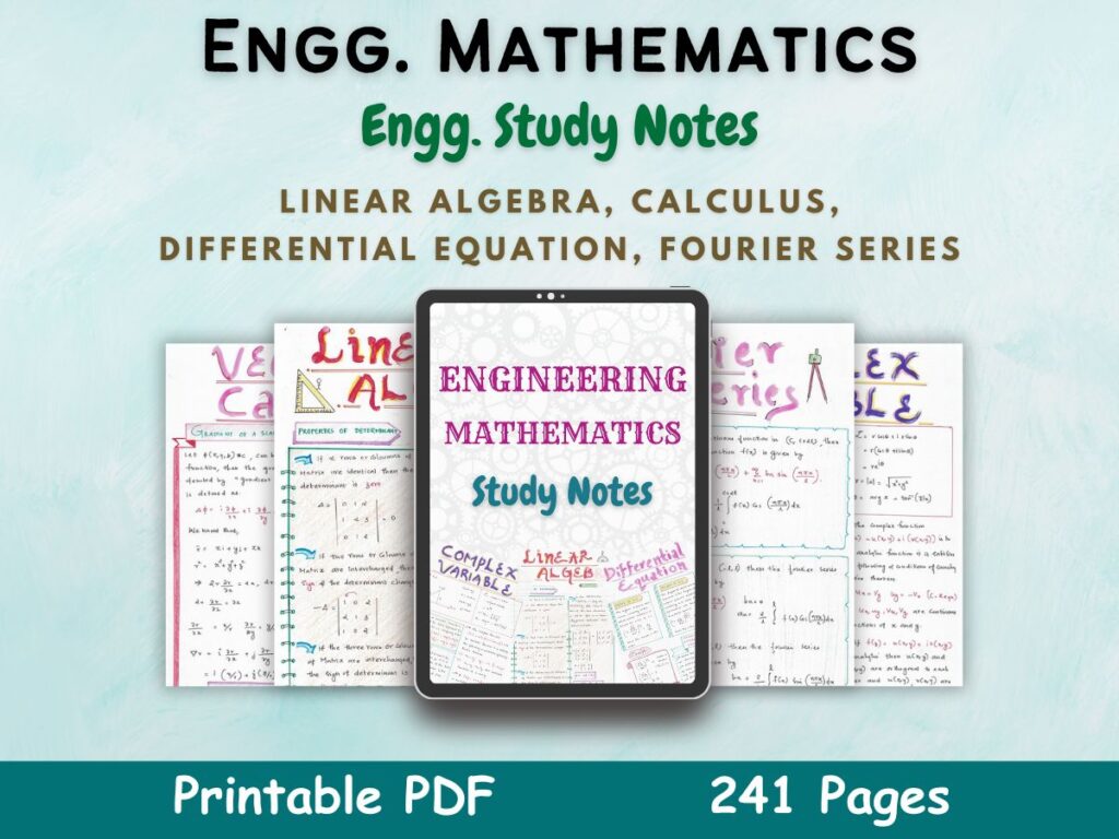 Engineering Mathematics Aesthetic Notes PDF | for Engineering Courses ...