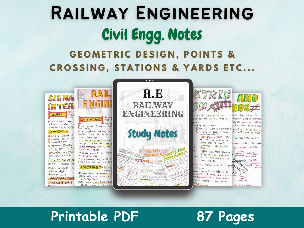 Railway Engineering Aesthetic Notes PDF | for Civil Engineering Course ...