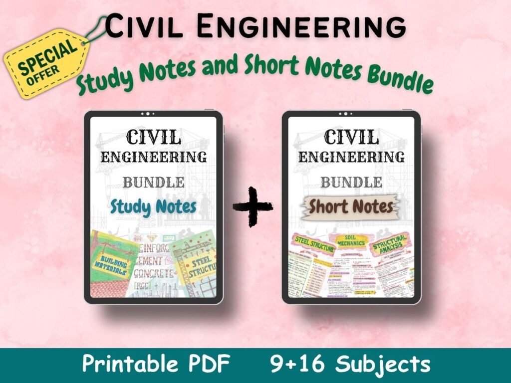 Civil Engineering Study and Short Aesthetic Notes PDF | 9+16 Subjects ...
